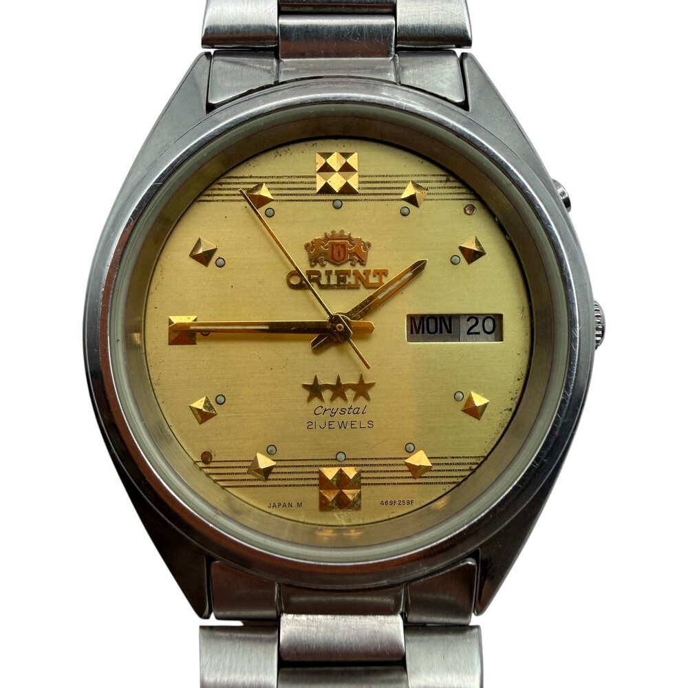 Наручные механические часы с браслетом "Orient 3 stars" 1980-2000 гг. Япония