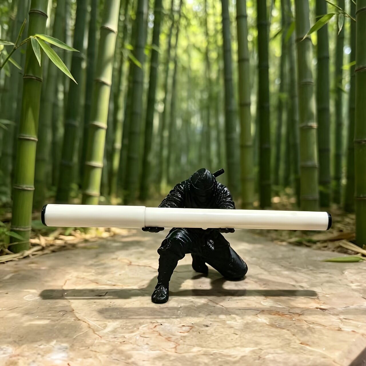 Черная фигурка ниндзя 3D подставка для ручек, органайзер для стола, креативный подарок для парня