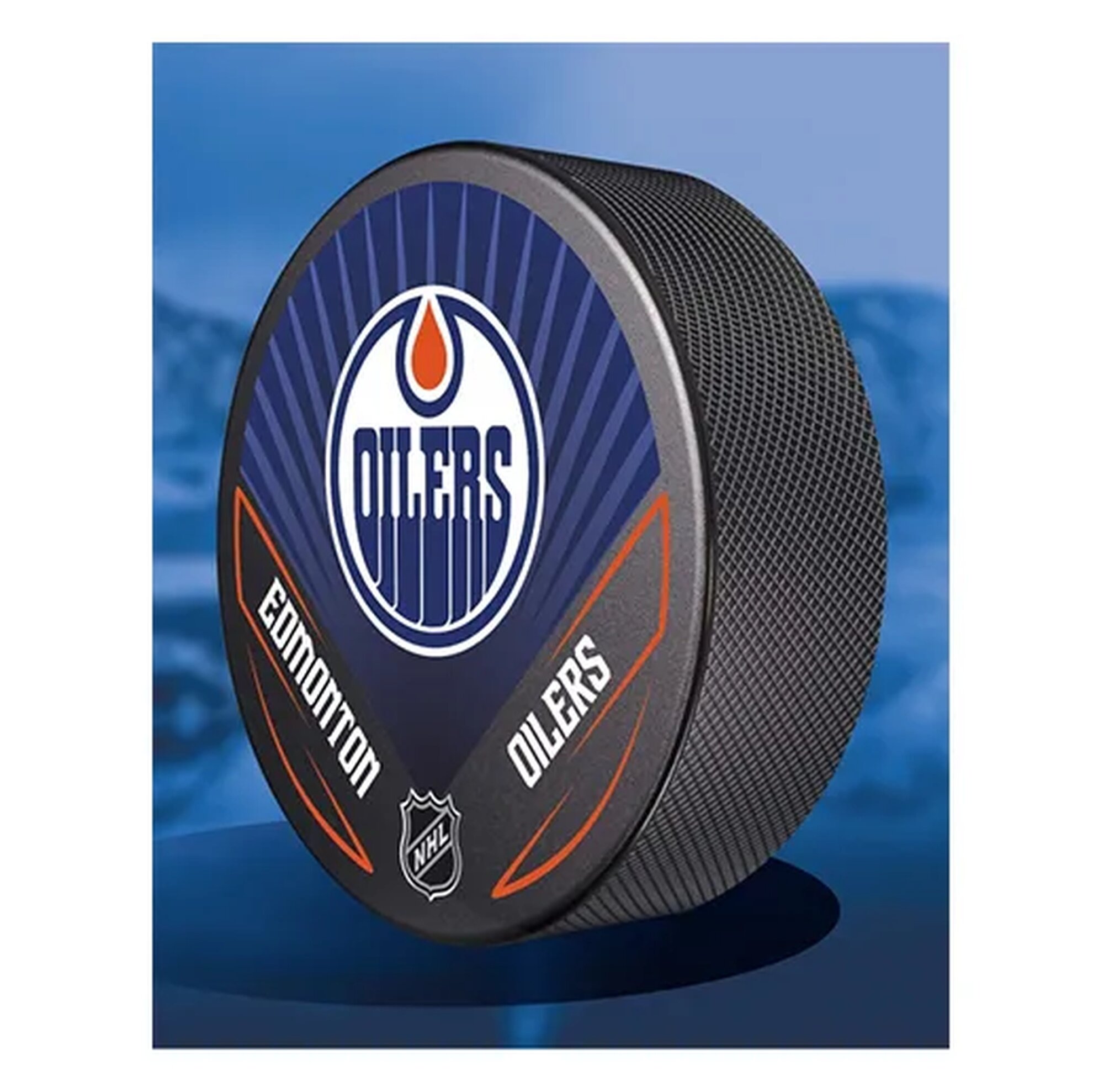 Шайба Rubena НХЛ 2022 Edmonton Oilers, 76 мм, резина, цвет черный