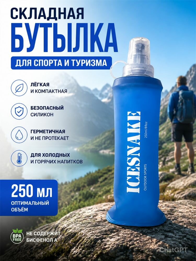 Спортивная бутылка, 250 мл для воды