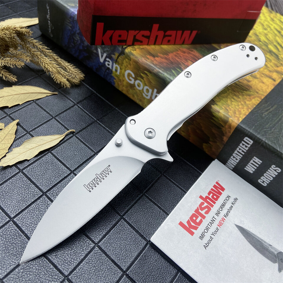 Складной нож Kershaw 1730SS Zing с лезвием из стали 8Cr13Mov и рукоятью из стали 420, острый нож для активного отдыха, кемпинга, тактической охоты, EDC-инструмент.
