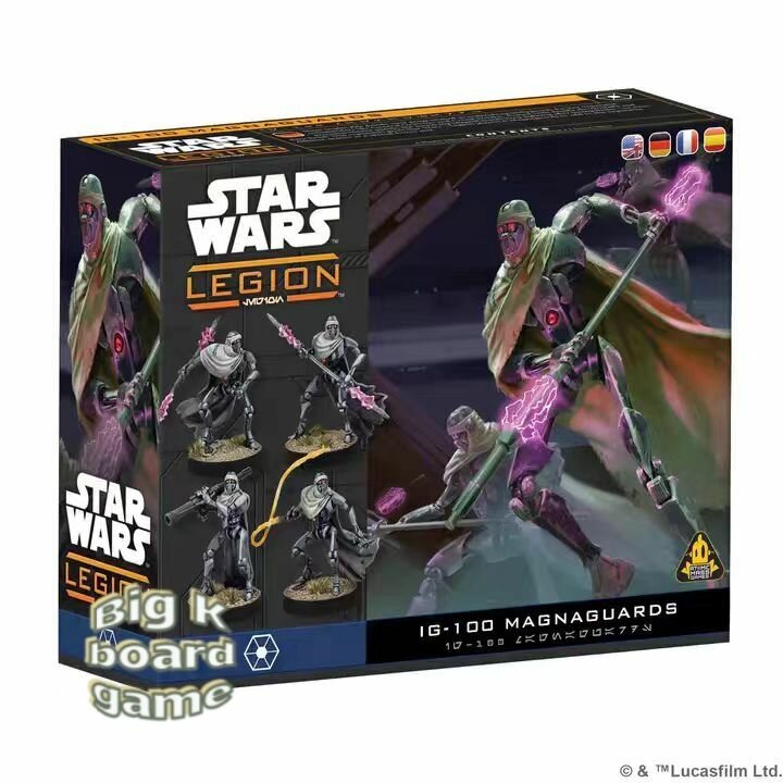 Hasbro Star Wars: Legion IG-100 Magnaguards - Элитный дроид-телохранитель Сепаратистского альянса, Настольная игра в жанре миниатюр, Стратегическая игра для детей и взрослых