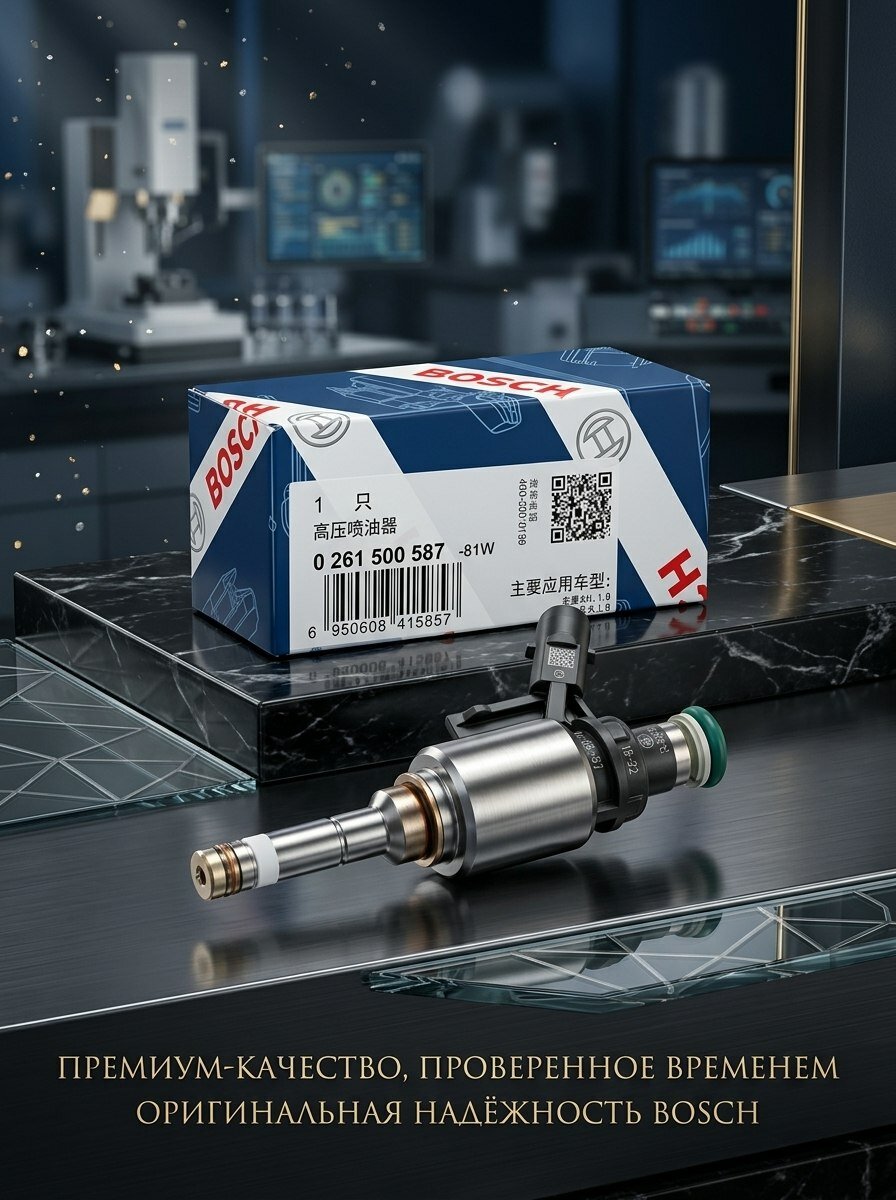 Форсунка бензиновая Bosch 0261500587 (VAG 06B906036C ,0 261 500 587 ,06b 906 036 F)