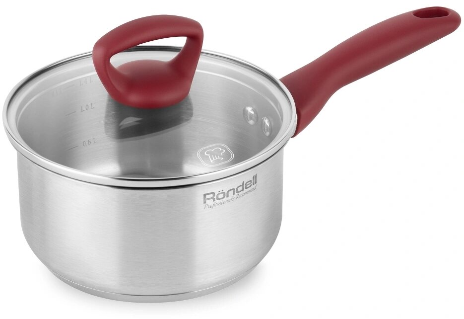 Ковш Rondell Heidi RDS-1111 1.4л. d=16см (с крышкой) стальной