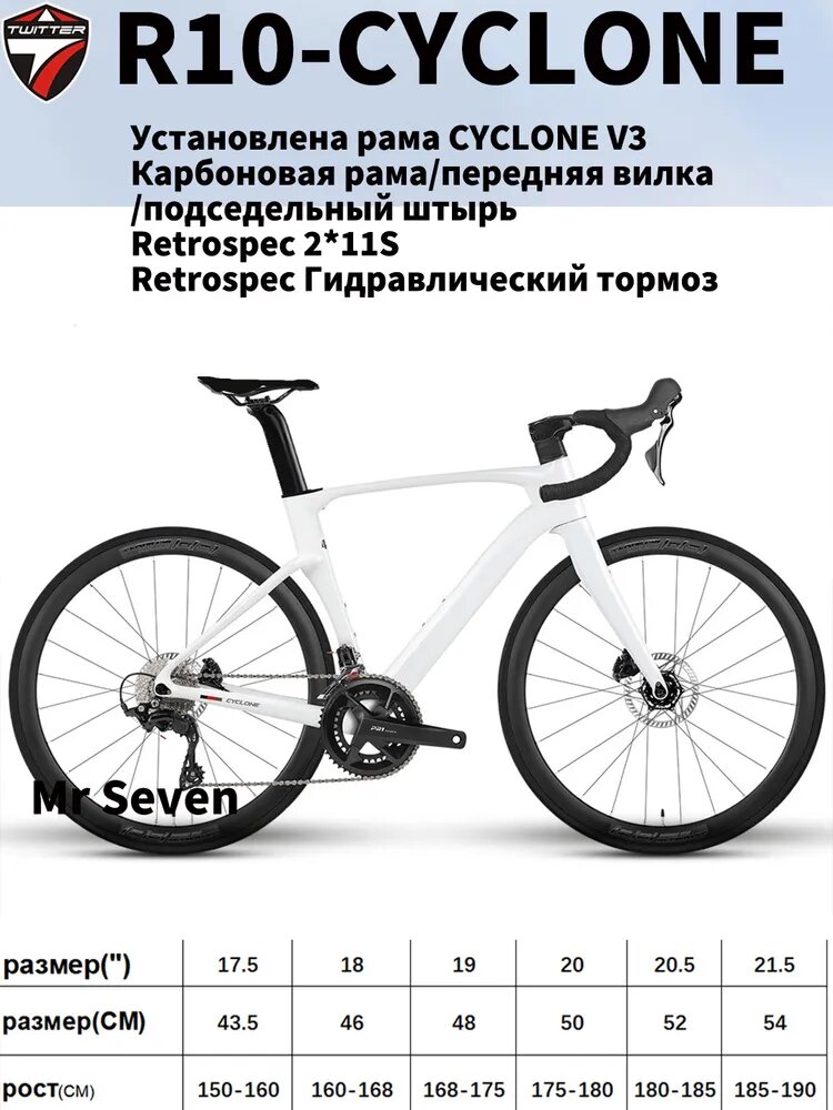 TWITTER BIKE Велосипед Шоссейный, R10-RS22-SPORT