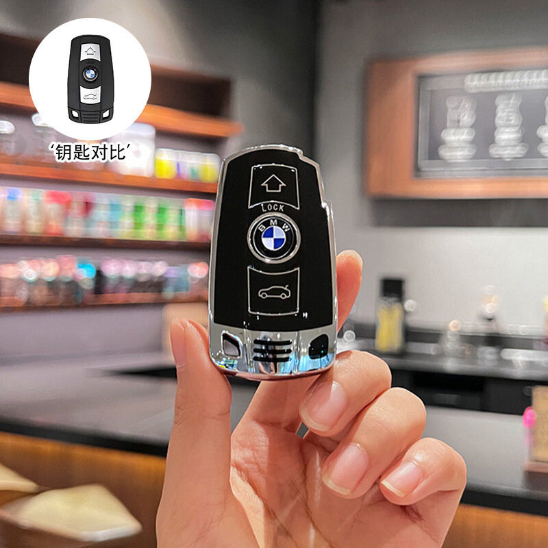 BMW Вставная ключевая крышка для X5, 3 Series, 5 Series, X1, X6, E90, Z4 - Черный чехол для ключа автомобиля