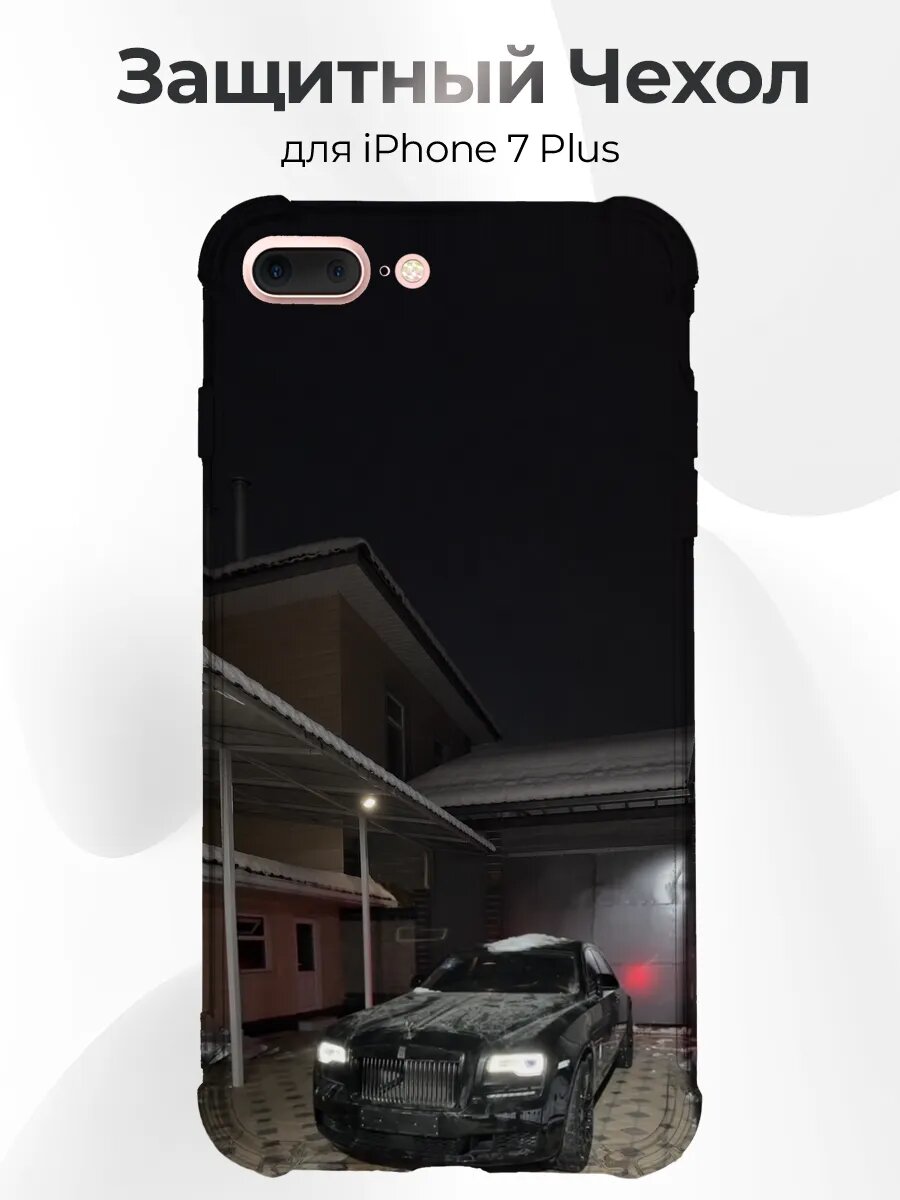 Чехол с принтом iPhone 7/8 Plus Rolls-Royce Ghost зимой