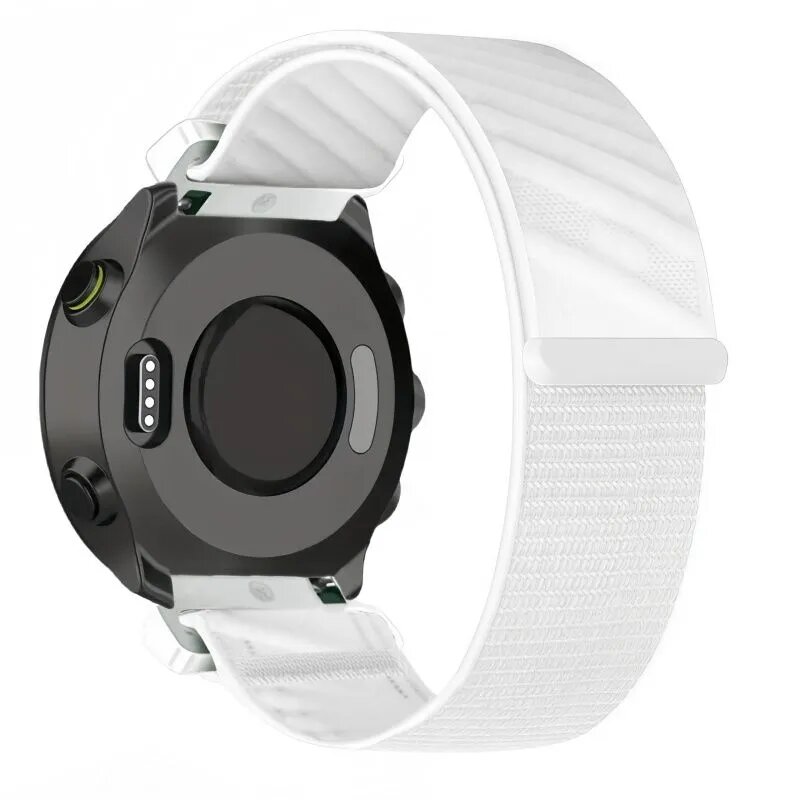 Нейлоновый ремешок-липучка для 20мм смарт-часов Garmin Forerunner 570 42мм, 245/ 645/ 165, 158 и 55, 245/ 645/ 165, с диагональной текстурой, 5 цветов на выбор, в повседневный модном спортивном стиле.