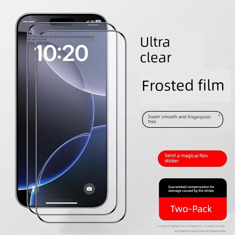 Матовая защитная пленка с ультра-четким изображением для iPhone 16 Pro Max, игровая текстура, набор из 2 шт