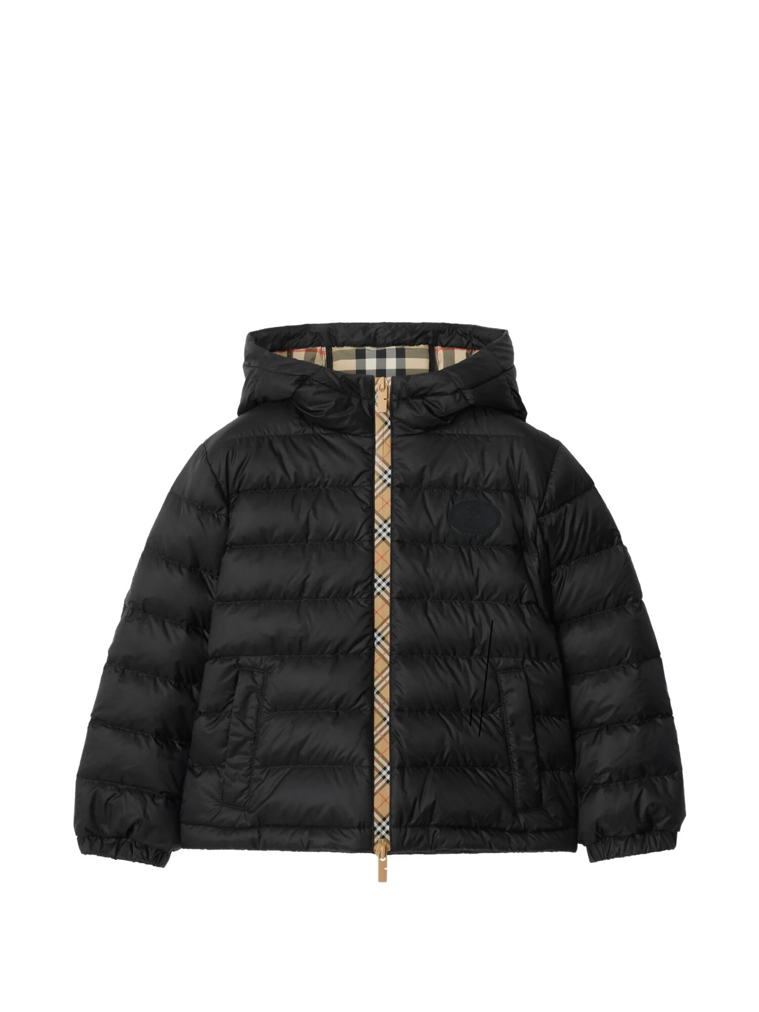 Куртка Checker-tape hooded puffer jacket