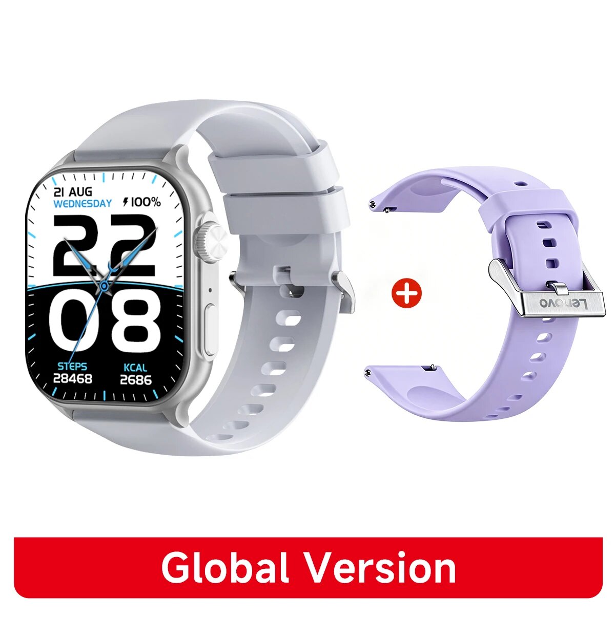 LENOVO Watch Fit Smartwatch with Violet Band