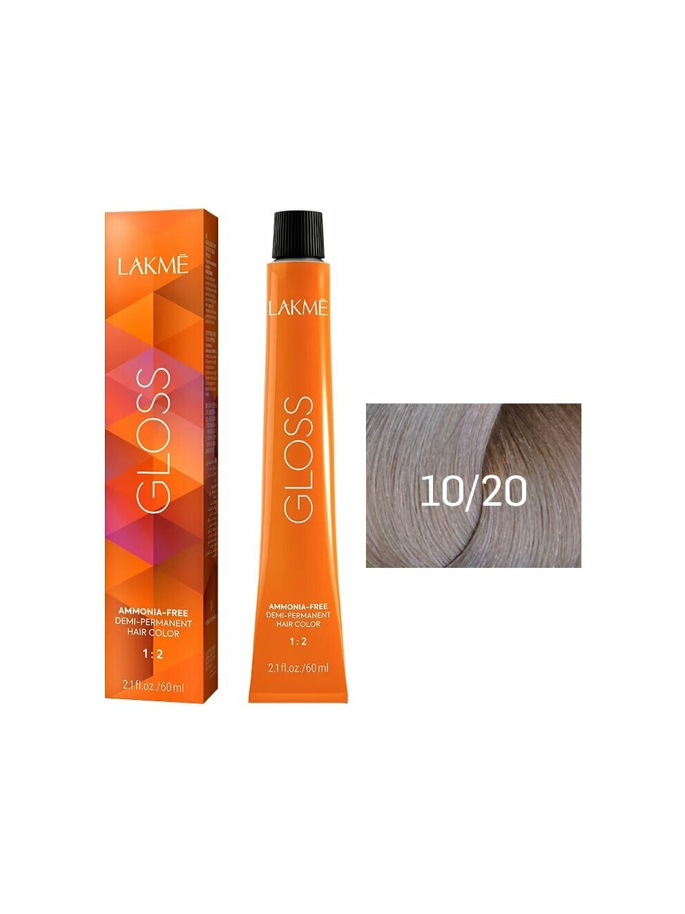 Крем-краска Lakme Gloss 10/20 Очень светлый блондин фиолетовый, объем 60 мл
