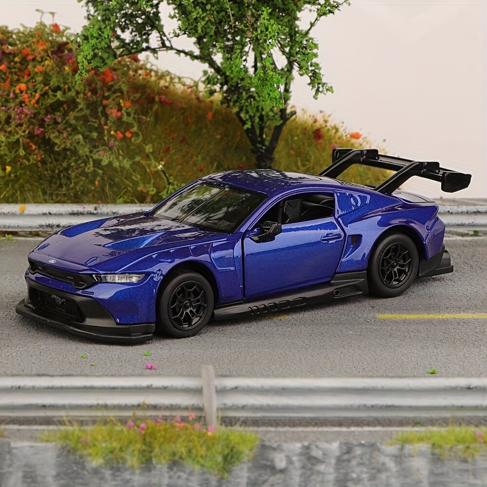 Масштабная модель автомобиля 1:43 с механизмом обратного хода, синий цвет