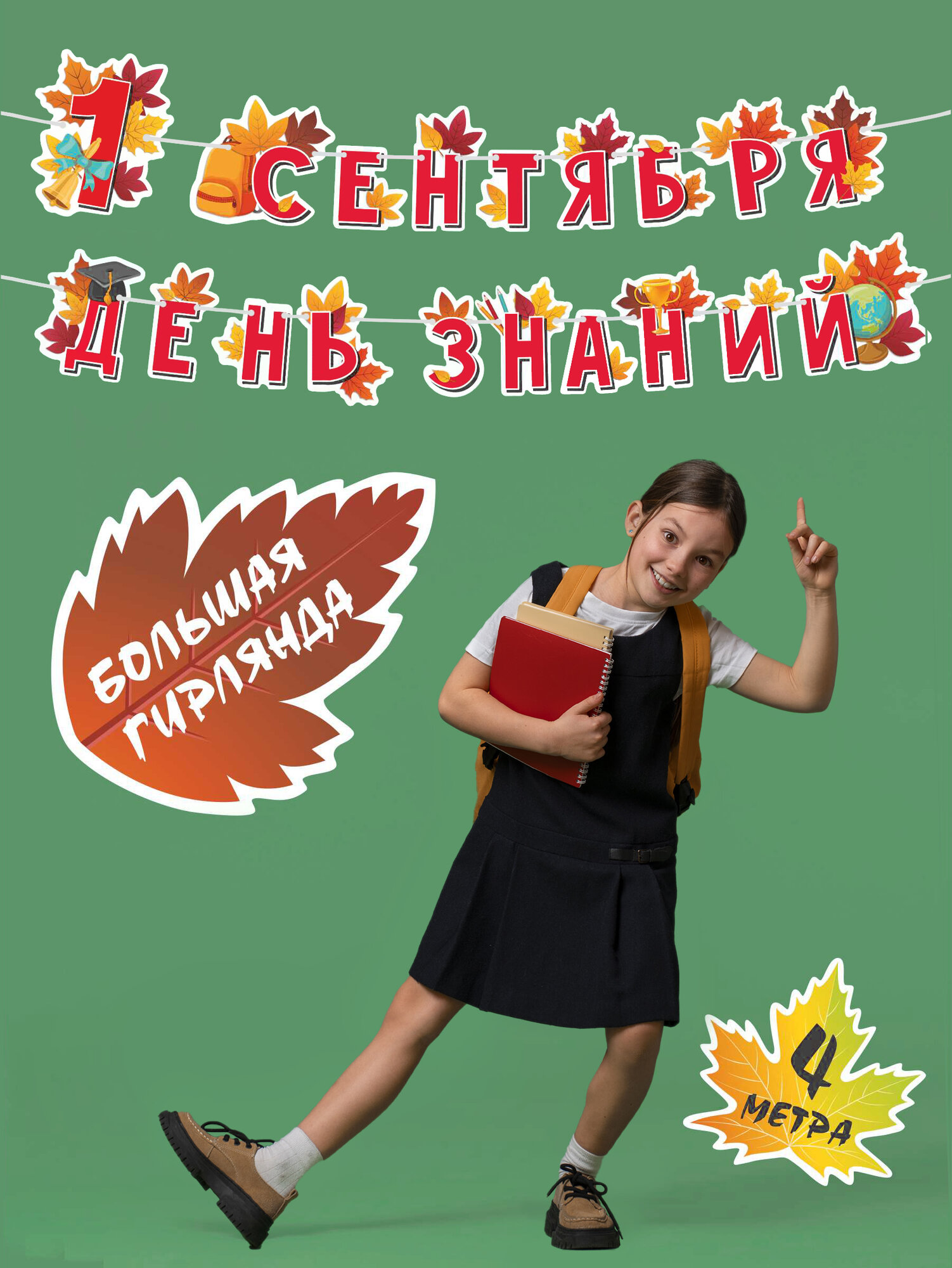1 сентября День знаний Гирлянда растяжка флажки