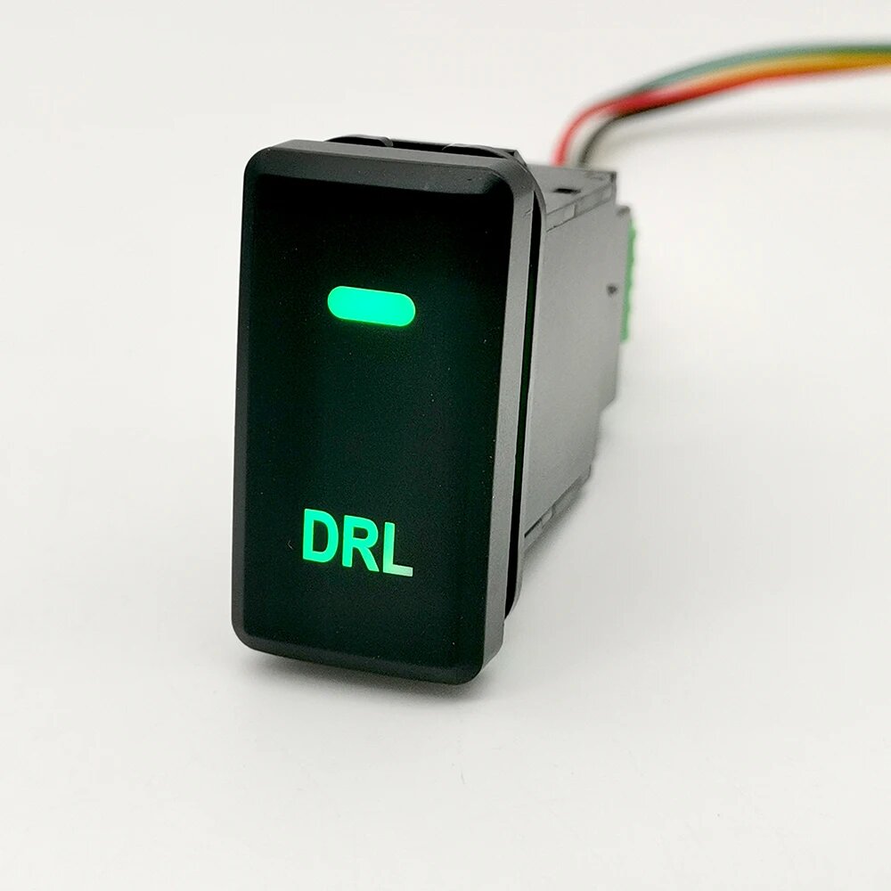 Кнопка DRL, зеленый светодиод, для автомобиля