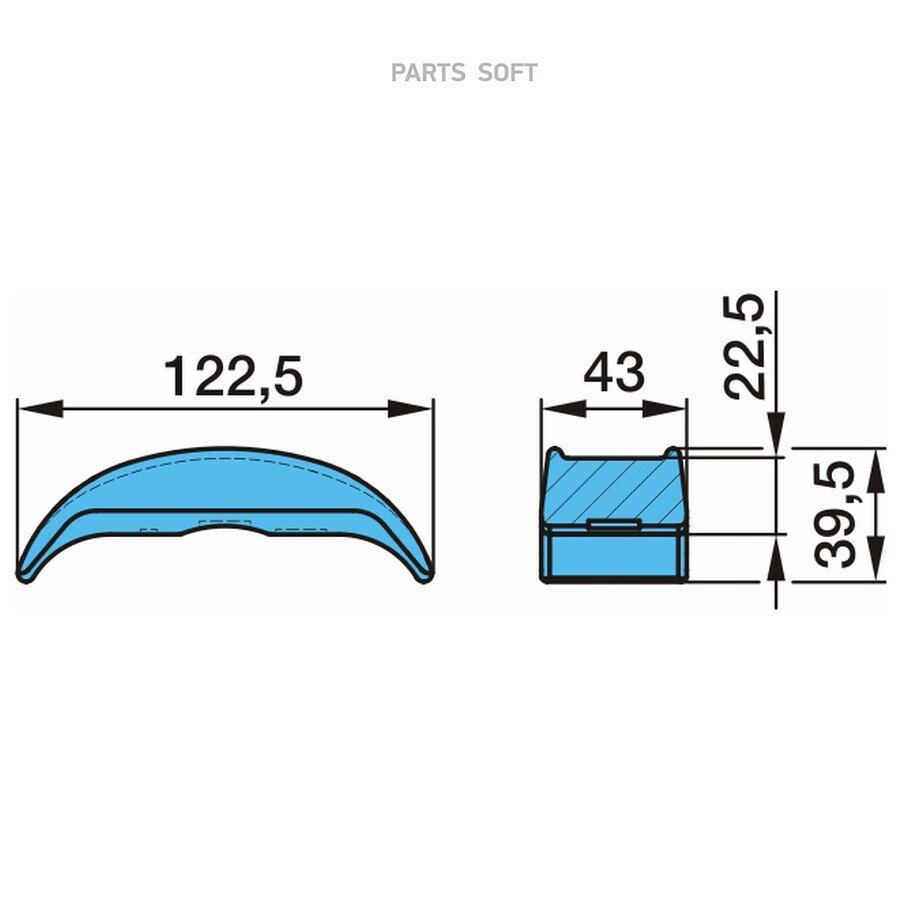 BPW 0334523090 03.345.23.09.0 сегмент !(м) под стремянку new type disc brake \BPW