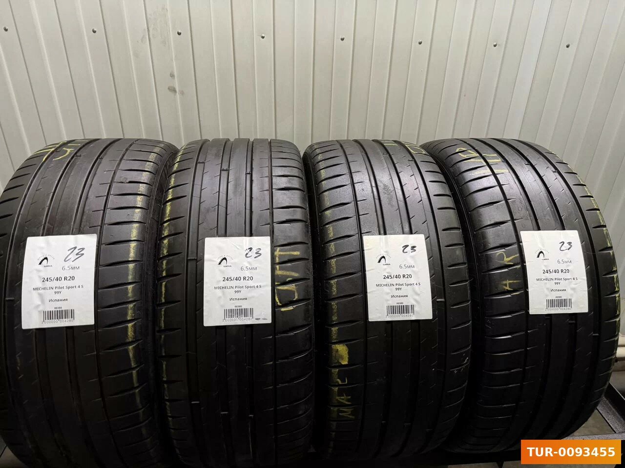 Комплект (4 шт) летних БУ шин Michelin Pilot Sport 4 S 245/40 R20 15% износ 8220835739