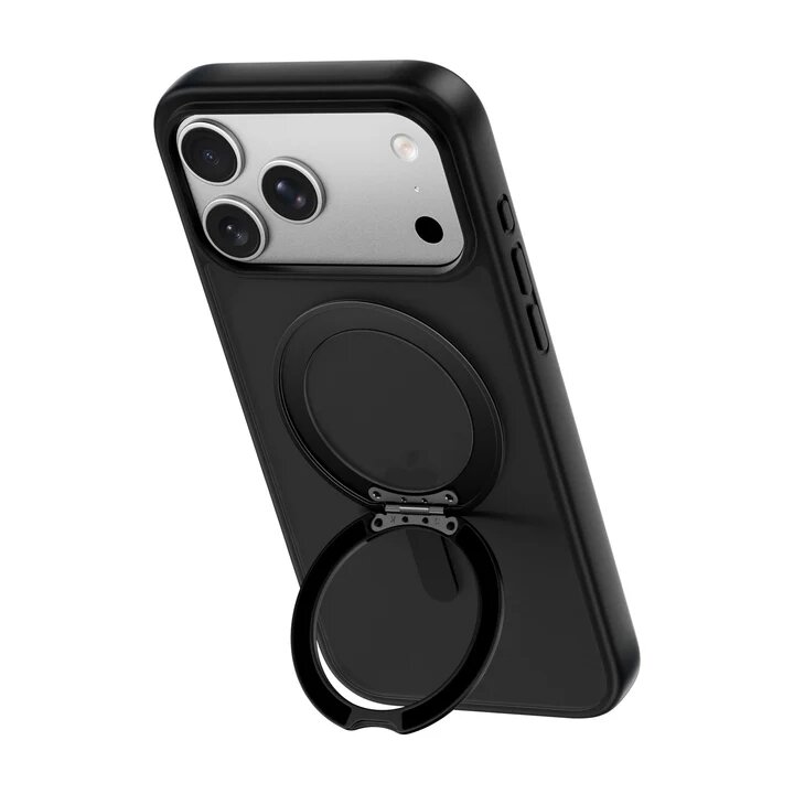 Чехол для iPhone 17 Pro/18 Pro кольцом-подставкой 360° Wiwu Armor Ultra - Black