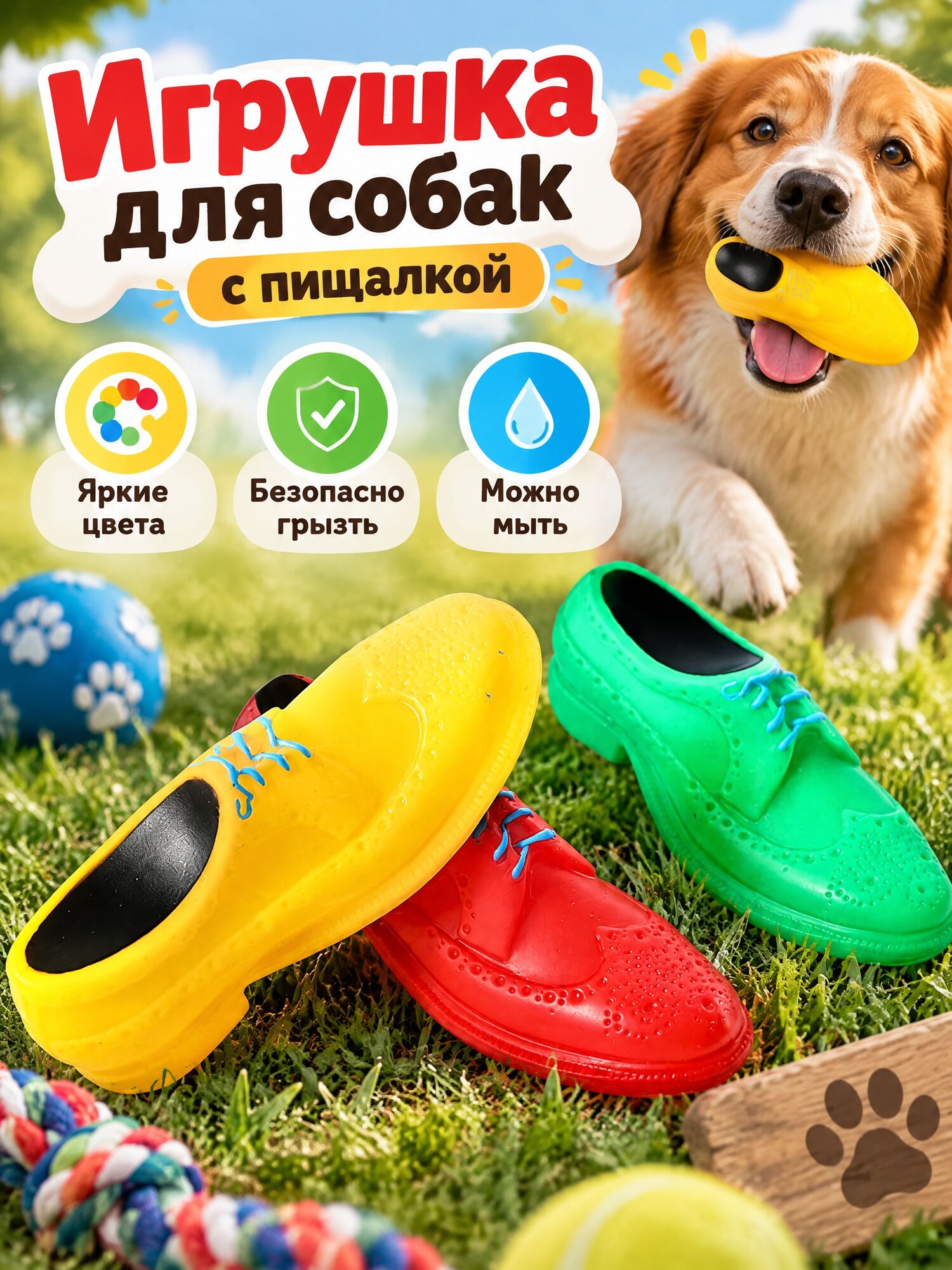 Игрушка для собак с пищалкой