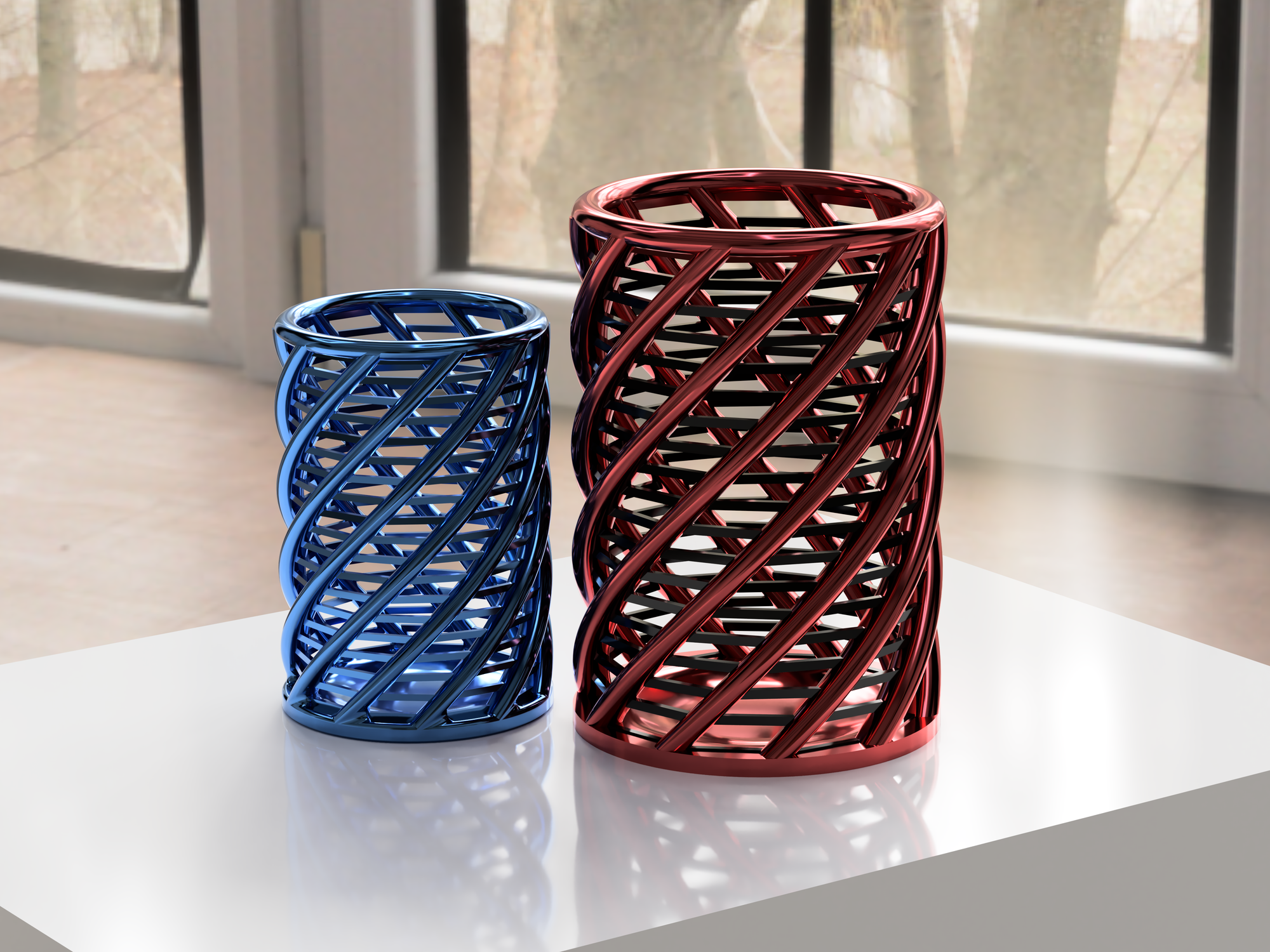 Ваза декоративная дизайнерская, 3D-печать, 3DOPRU арт. VASE-PR-405919
