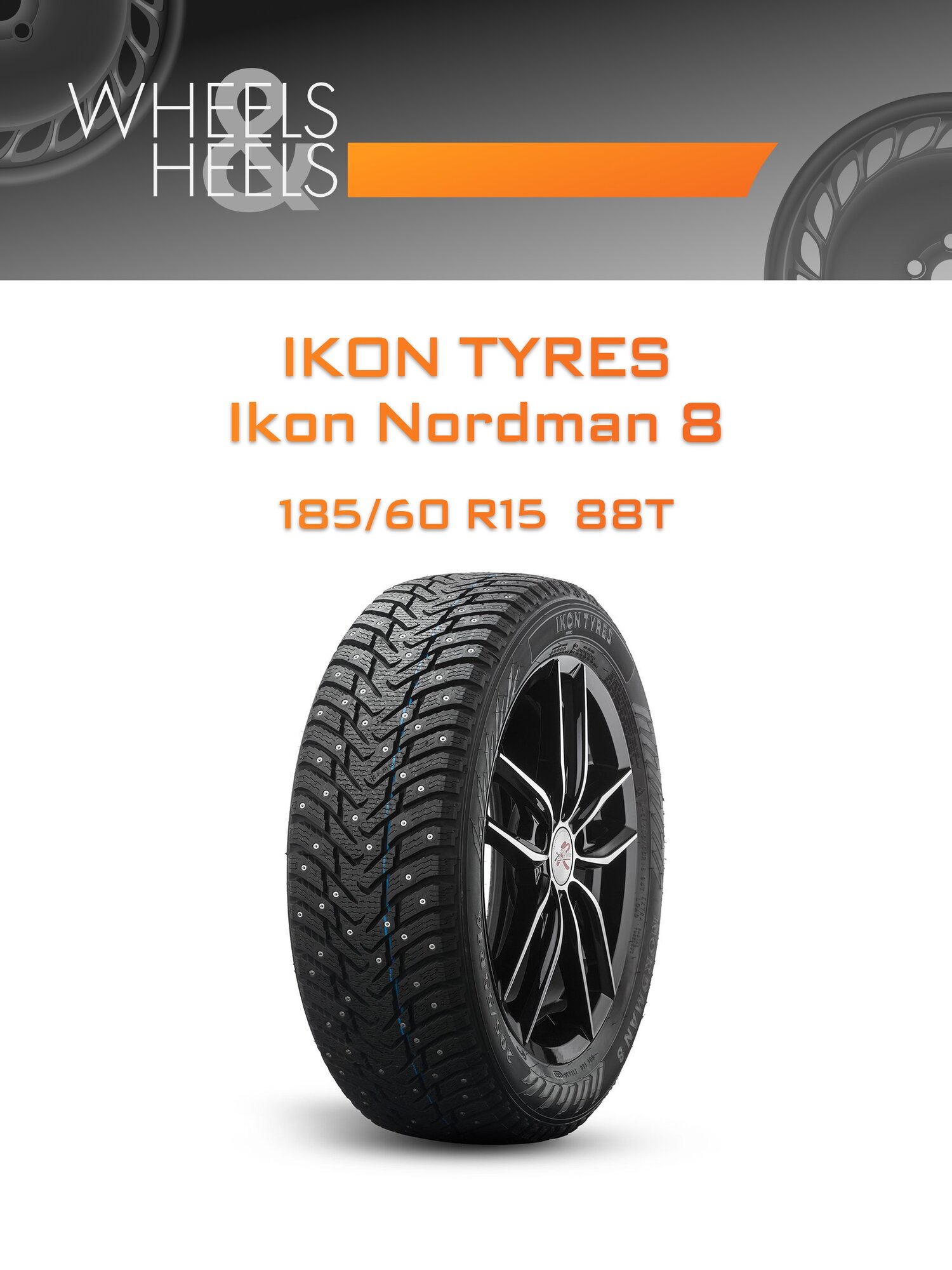 Шина автомобильная Ikon Tyres Ikon Nordman 8 185/60 R15 88T XL WINTER Ш, зимняя, универсальная