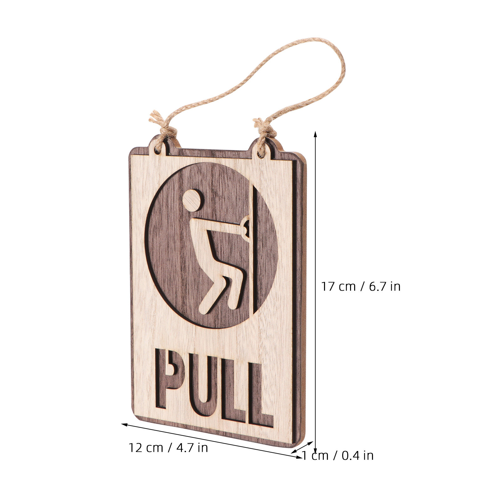 Деревянный Индикатор Push And Pull 17x12 Cm Для Кафе Ресторана Дома Тea Хауса С Креативным Дизайном Khaki Цвет