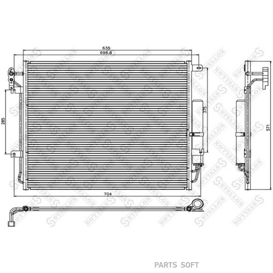 STELLOX 1045660SX 10-45660-SX радиатор кондиционера!\ Land Rover Discovery 4.0-4.4i 04>