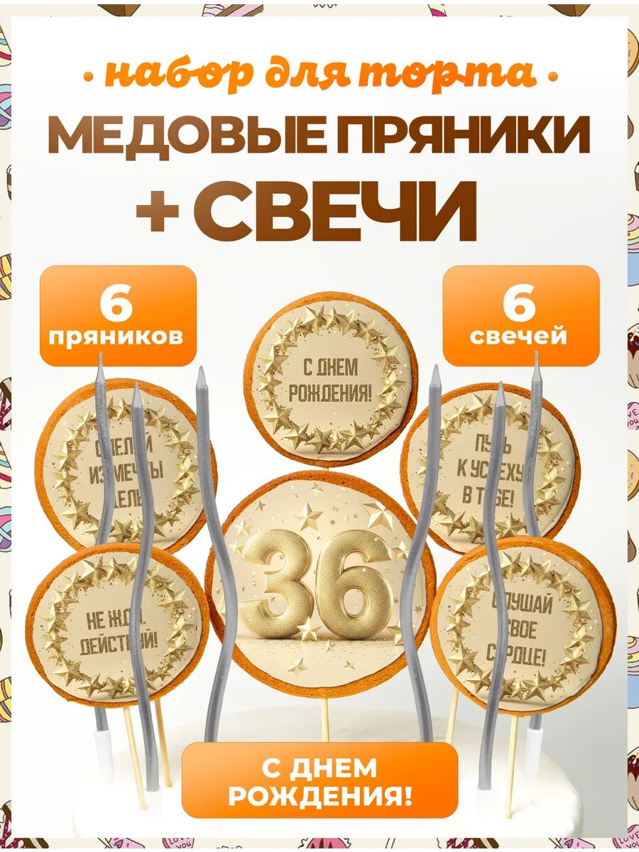 Украшения для торта. Цифра 36