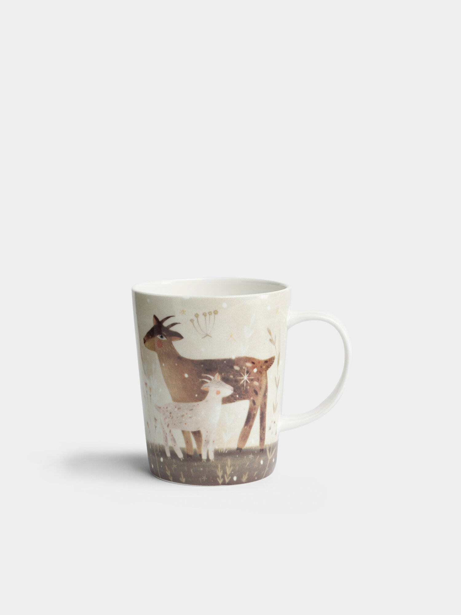 Кружка, 350 мл, фарфор F, бежевая, Козочки, Goat, Kuchenland
