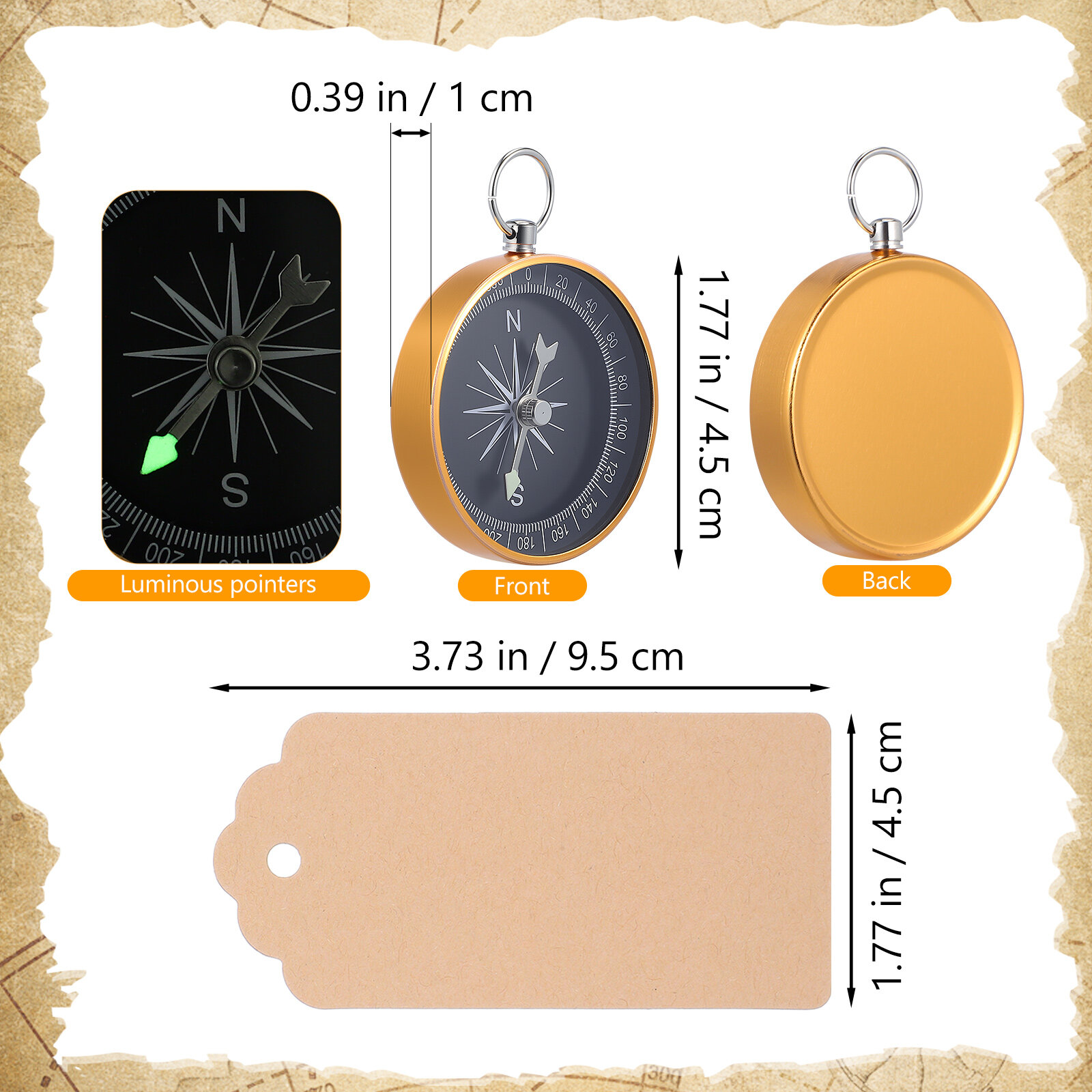 TOYMYTOY 10 ШТ Пendants Из Металла Для Ключей И Сумок В Комплекте 9.50X4.50X1.00CM