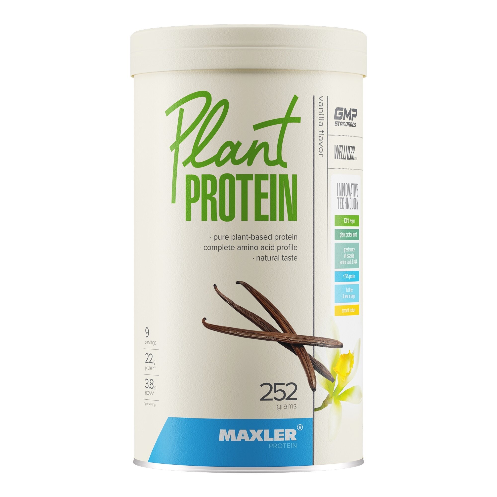 Растительный протеин Веган Plant Protein 252 гр (Maxler) Ваниль