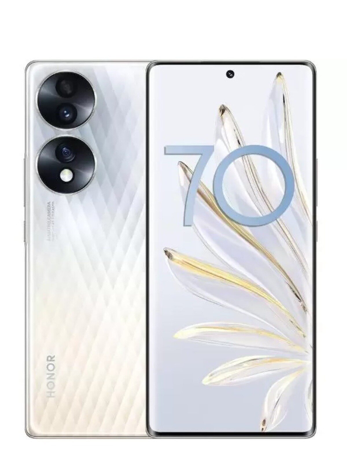 Смартфон HONOR 70 12/256 ГБ, серебристый