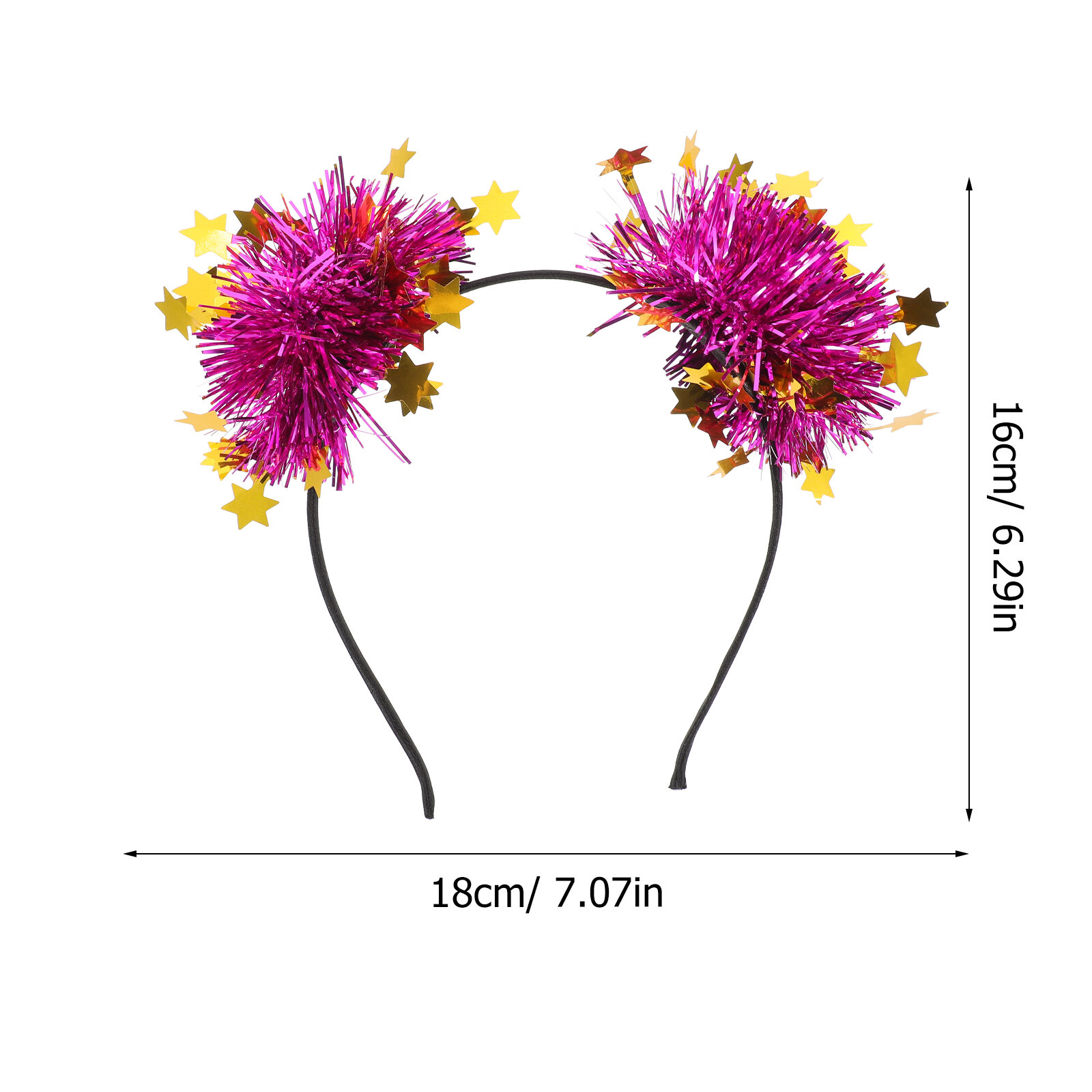 4 Пcs Головной Убор С Звездами Глitter Hairband Для Женщин И Девочек 18.00X16.00X6.00Cm