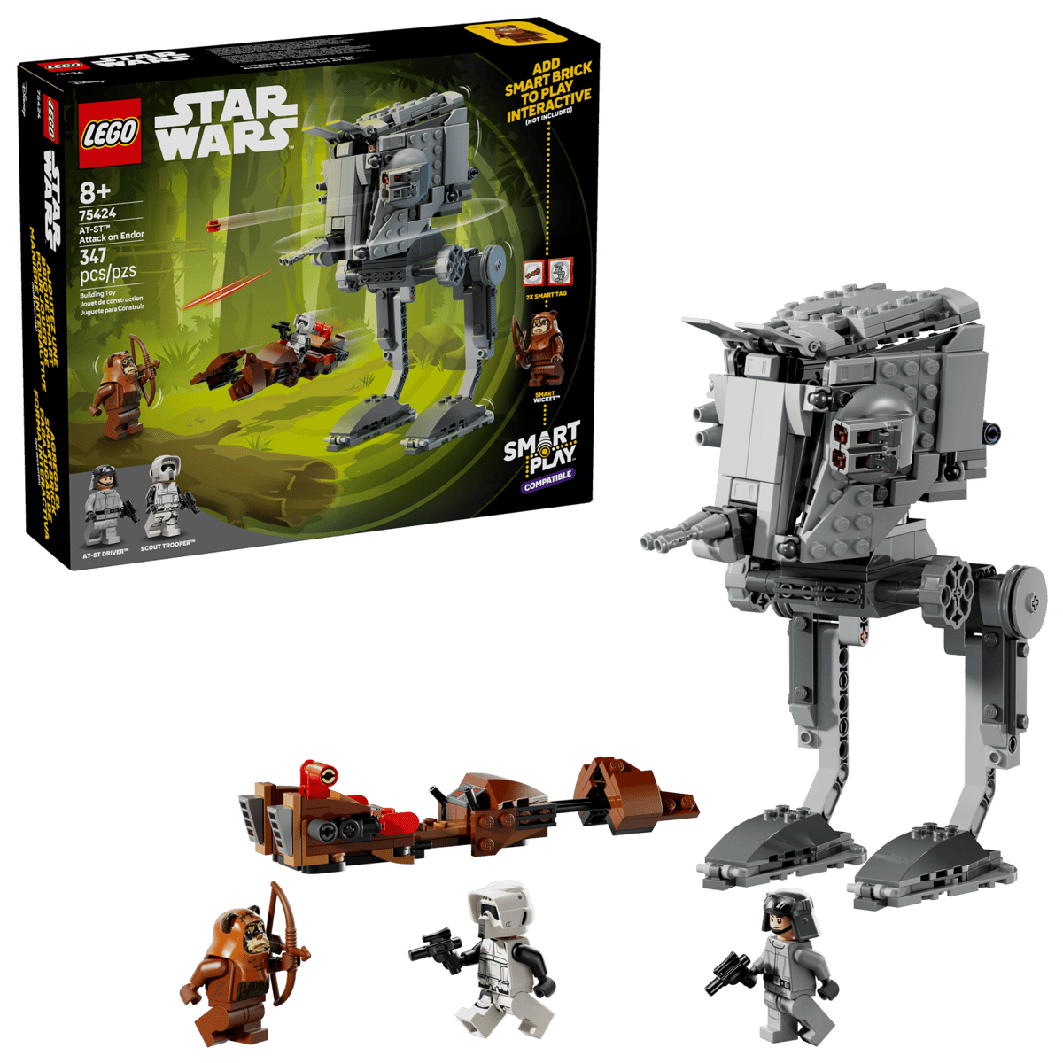 Конструктор LEGO Star Wars Атака AT-ST на Эндор 75424, 347 деталей, от 8 лет