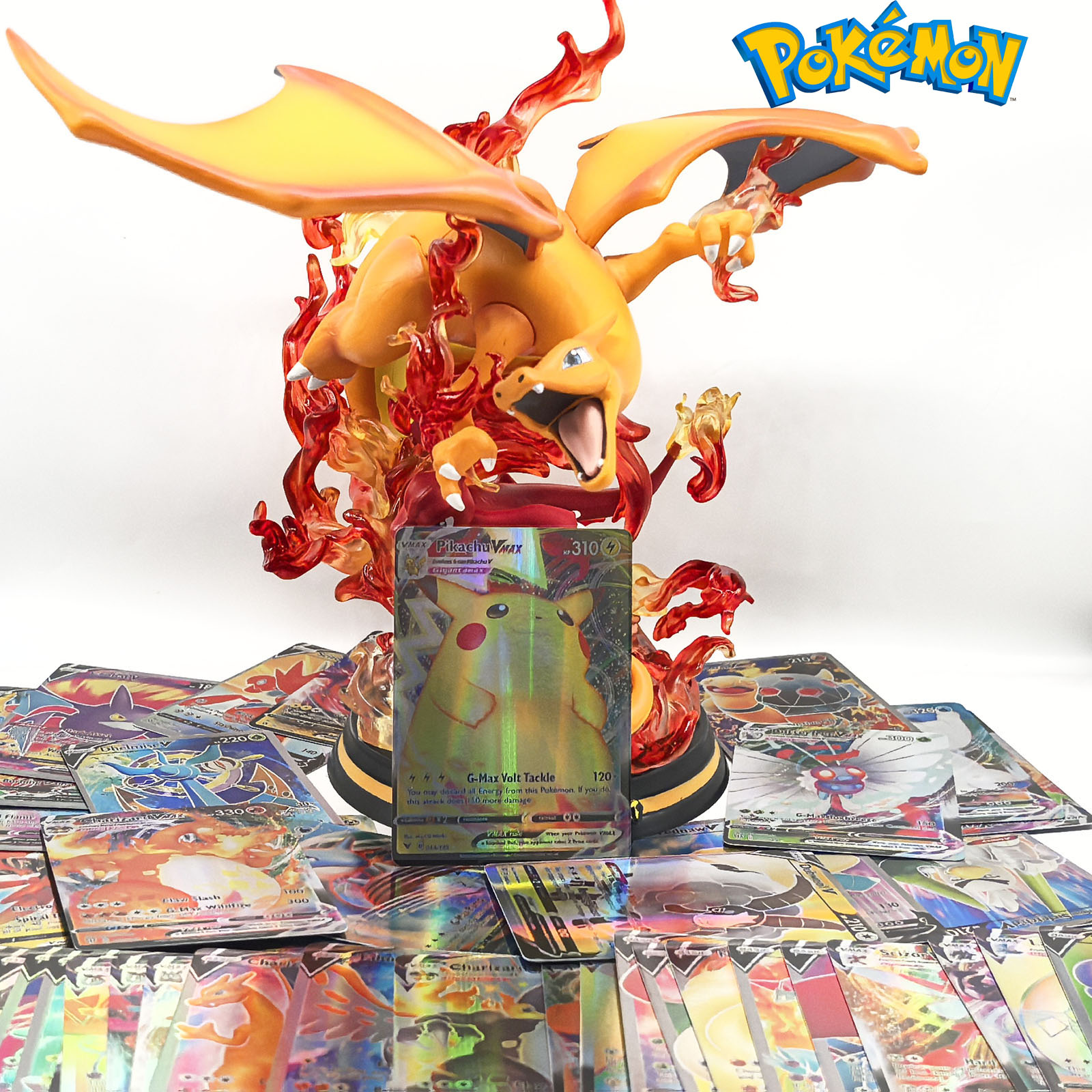 Карточки покемон 100 штук коллекционные карты Pokemon TCG. Набор голографических карт в подарочной коробке