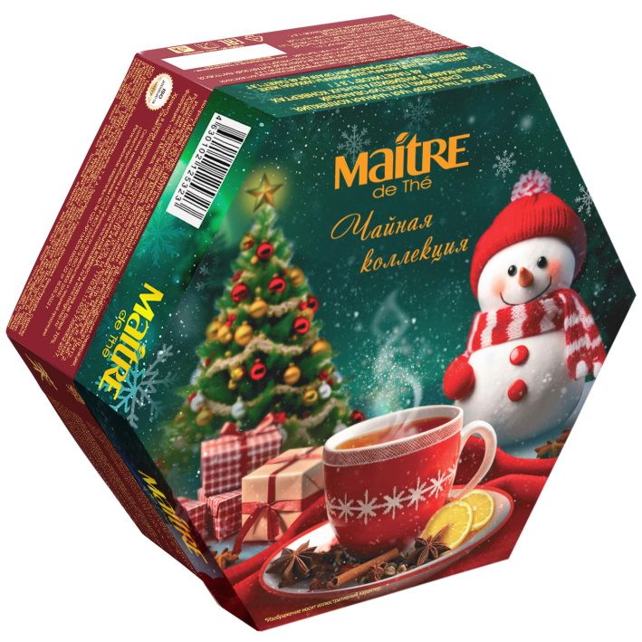 Чай MAITRE DE THE - чайная коллекция (снеговик) пакетированный (48 пак) /картон/ 86,4г