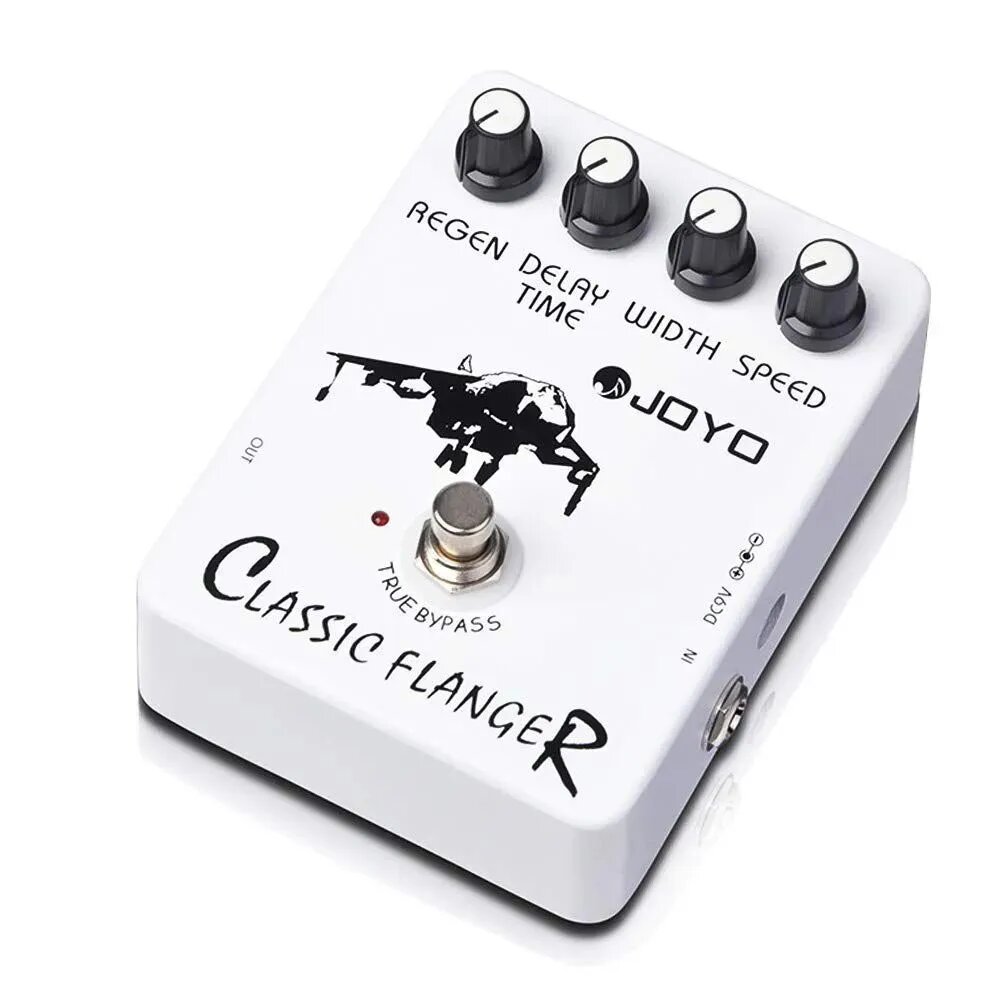 JOYO JF-07 педаль эффекта флэнджера с металлическим фленжером и быстрым тремоло для электрогитары (True Bypass)