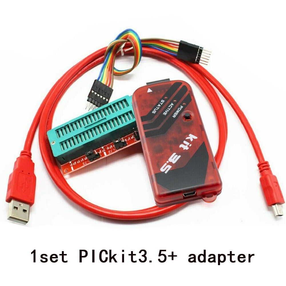 1 шт красный программатор PICKIT3.5 с USB-кабелем и адаптером ICSP2 translater