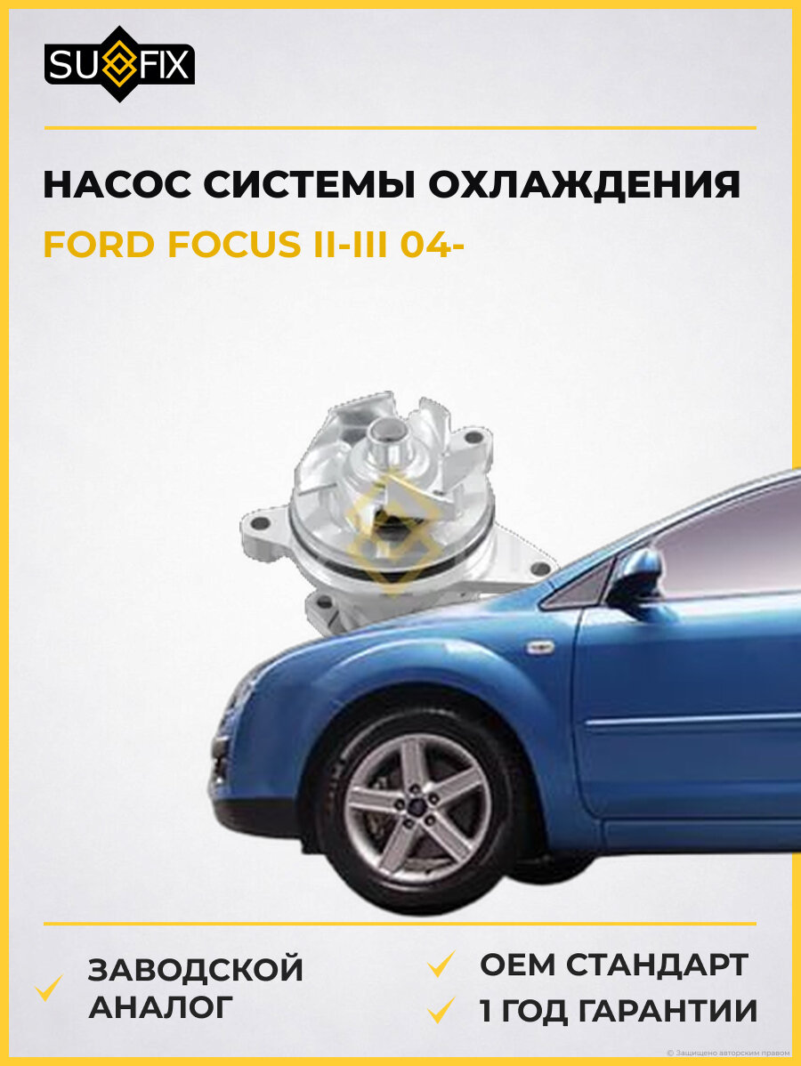 Насос системы охлаждения SUFIX FA1081 Форд Фокус II-III FORD FOCUS II-III 2004