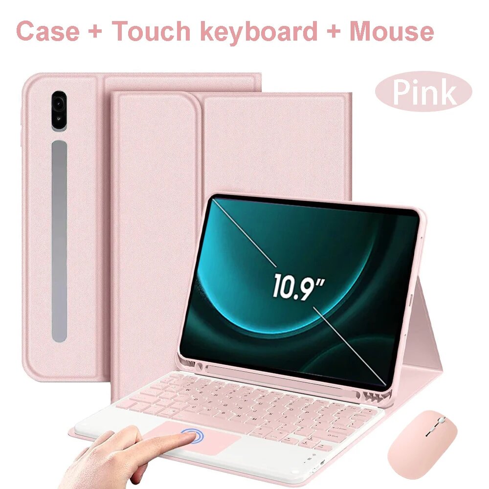 Розовый чехол-клавиатура для Samsung Galaxy Tab S9 FE 10.9"
