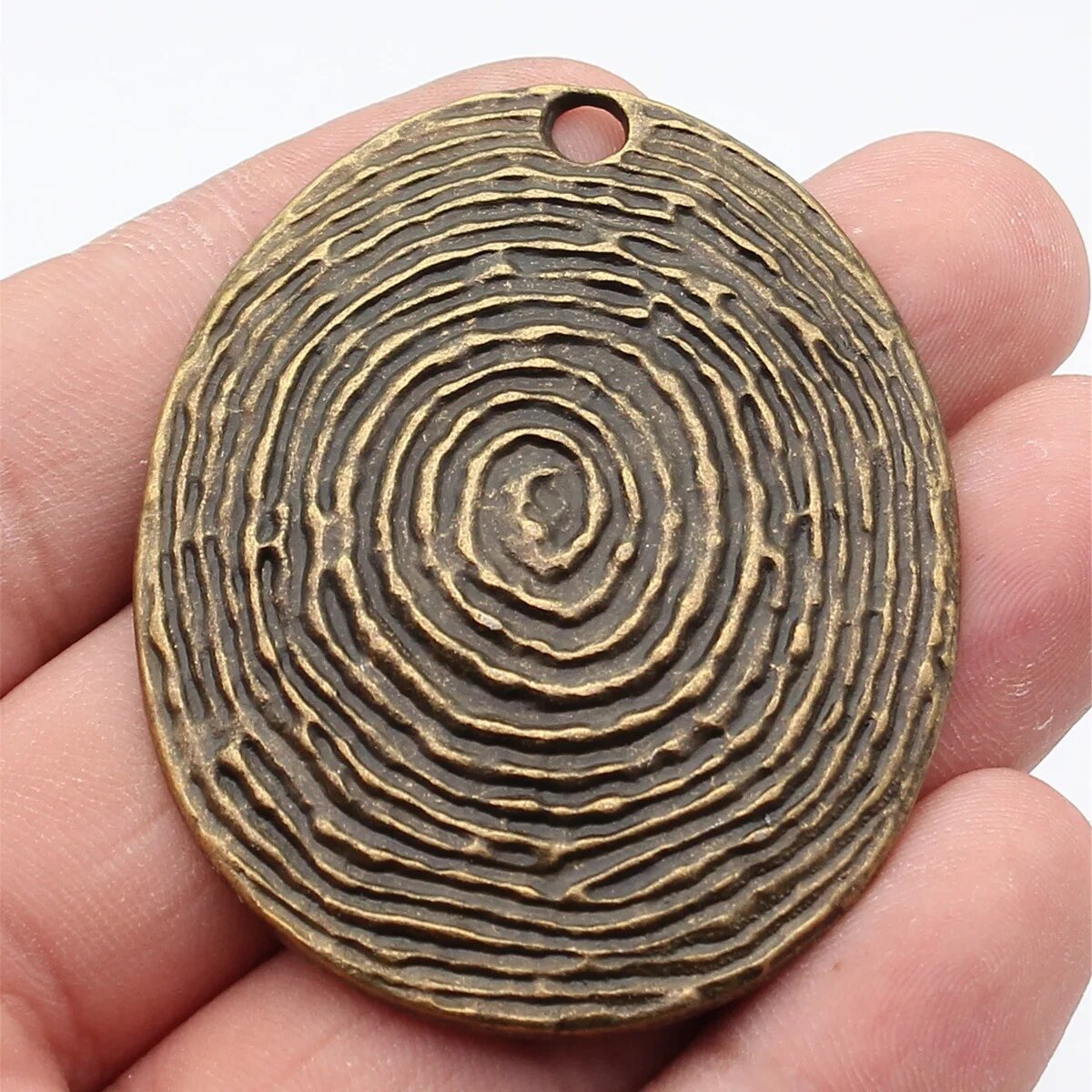 Подвеска WYSIWYG вихревой узор с отпечатком пальца Antique Bronze Color
