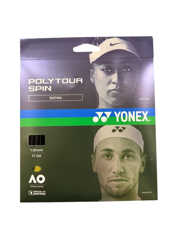 Струна теннисная Yonex Poly Tour Spin Black 12m 1.2mm