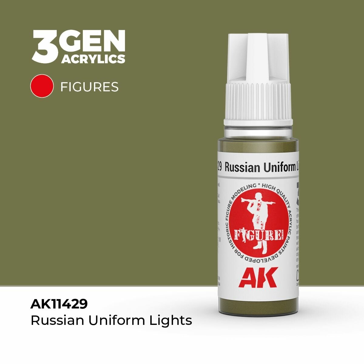 Акриловая краска AK Interactive Russian Uniform Lights 3GEN Figures, 18мл