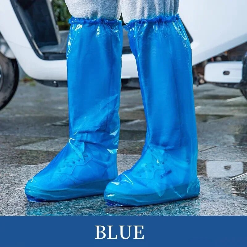 Одноразовые водонепроницаемые бахилы из пэ 5 pairs, Blue