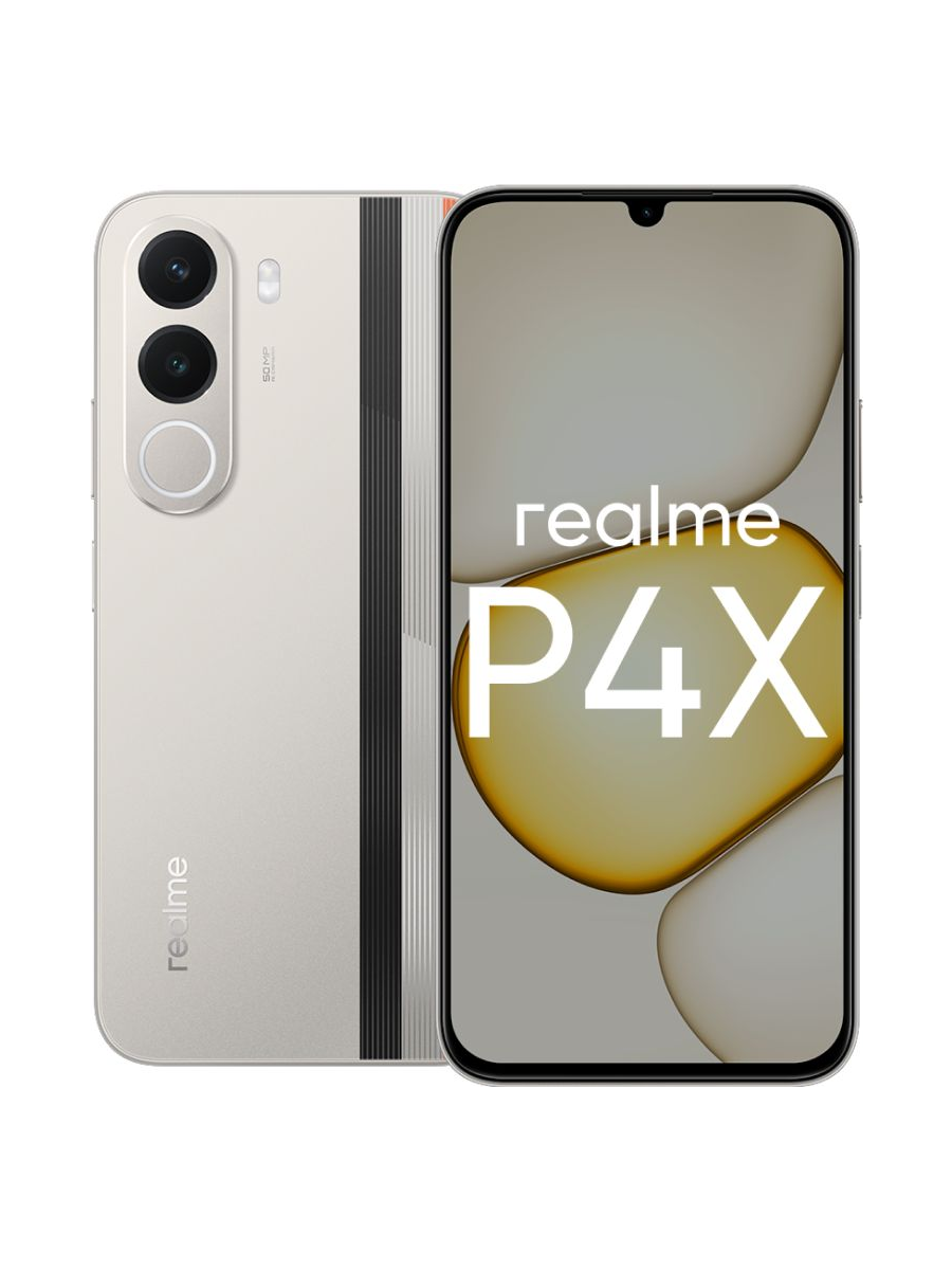 Смартфон Realme P4x 6.8", 4/256Gb, RMX5366, NFC, IPS, 120Гц, 8000мАч, бежевый