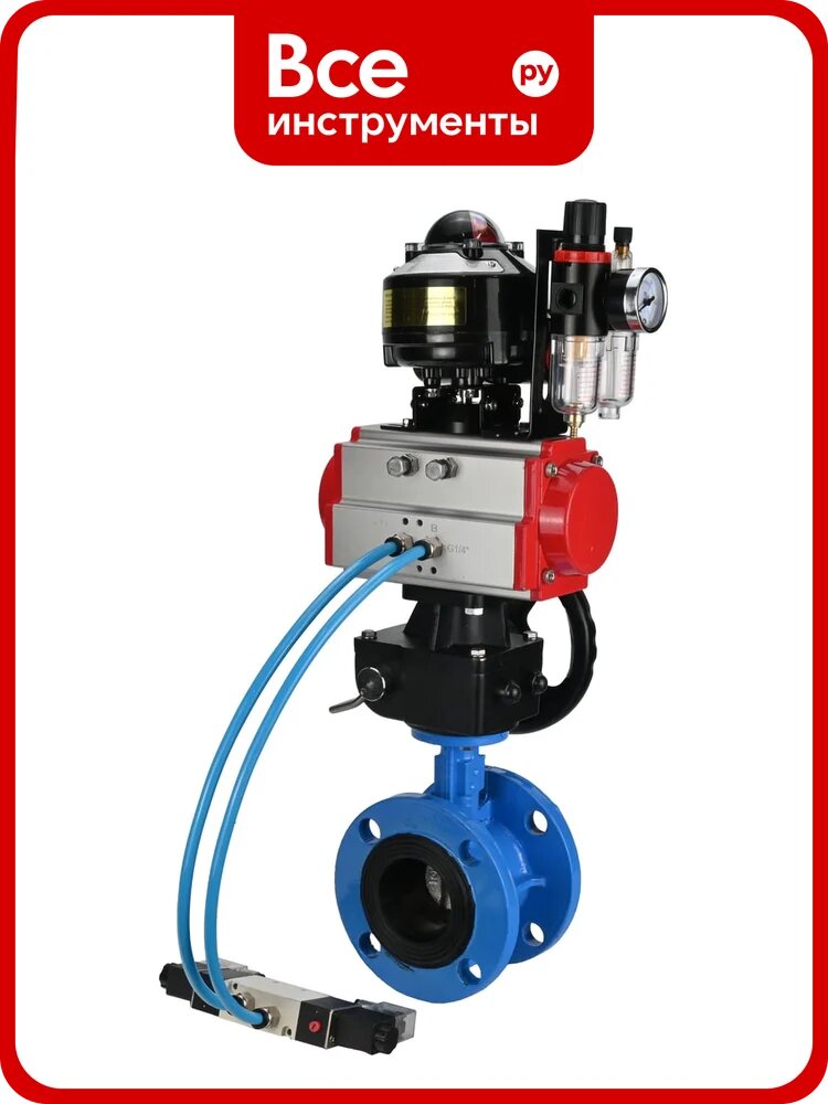 Затвор DN-ru GGG40-GGG40-EPDM-2W-F-H Ду100 Ру16, с пн. прив DA-105, пневмораспределитель PND1-T10-220VAC NAMUR, РД HDM-1, БКВ LSB-510, БПВ D050-106950