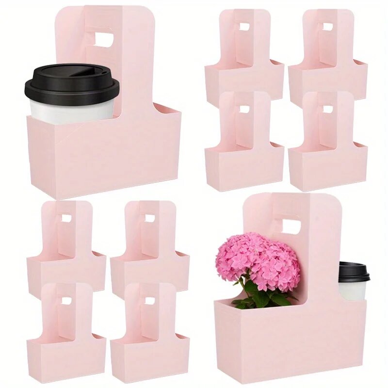 Портативные подарочные пакеты из крафт-бумаги Розовый, B04, 5pcs