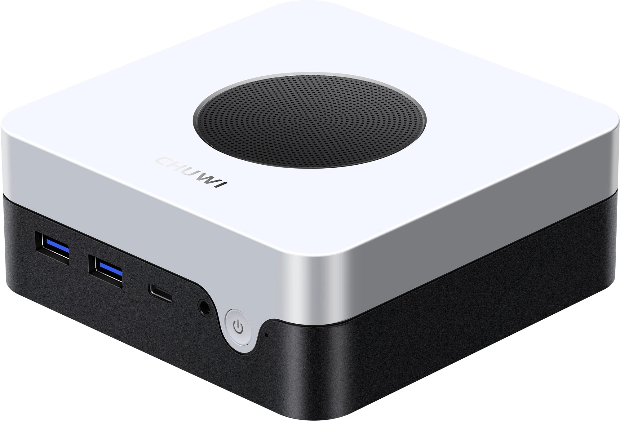 Неттоп Chuwi LarkBox X Core 3 100U (1.2) 16Gb SSD512Gb Graphics Windows 11 Pro 2xGbitEth WiFi BT 65W черный/белый