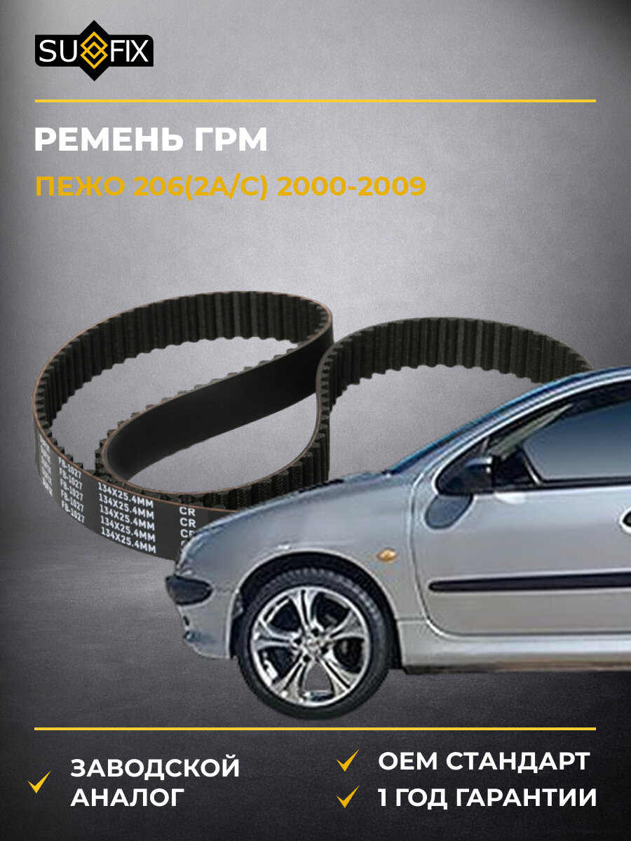 Ремень ГРМ SUFIX FB1027 Пежо 206 Peugeot 206 2000-2009
