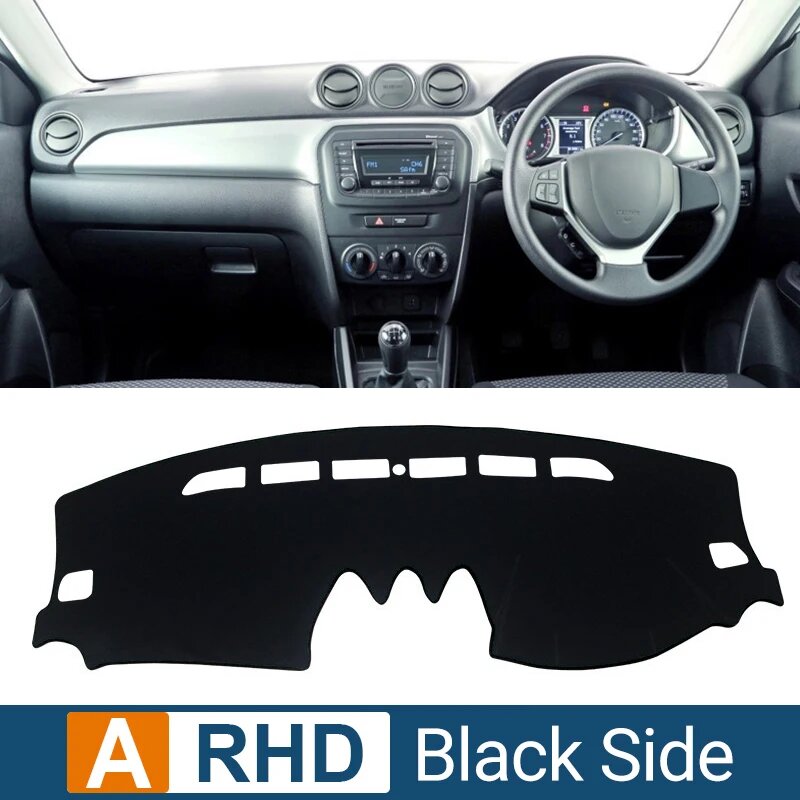 Чехол на приборную панель Suzuki Vitara LY (2015-2022) Black Side RHD